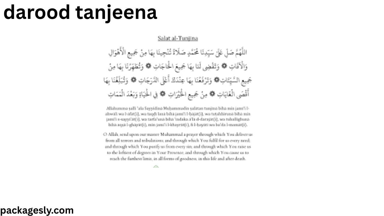 Darood Tanjeena Wazifa: For Needs, Health, And Success - Packagesly.com